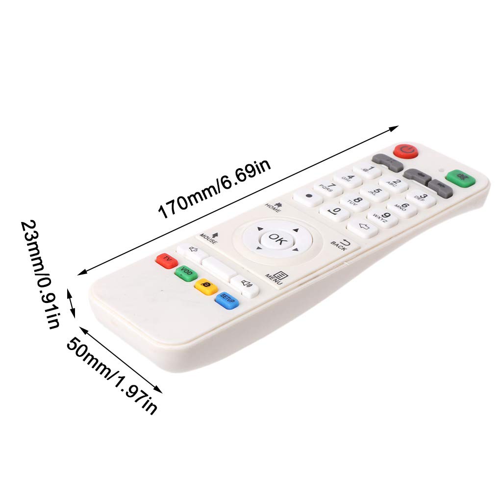 angwang White Remote Control Controller Replacement for LOOL Loolbox IPTV Box Great BEE IPTV and Model 5 OR 6 Arabic Box Accessories, 170x50x23mm/6.6x1.9x0.9in