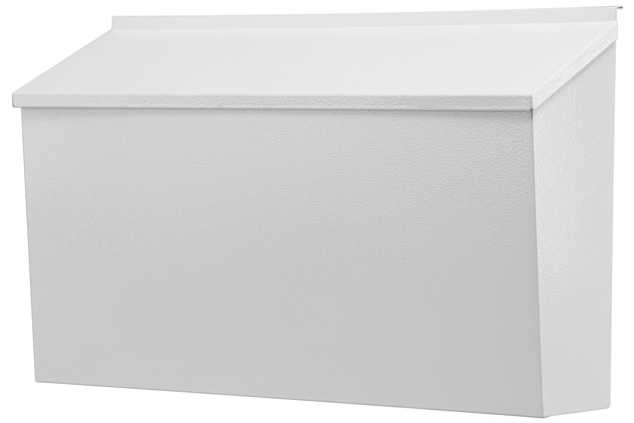 KYODOLED Wall-Mount Mailbox,Large Capacity Mail Box,Galvanized Steel Rust-Proof Metal Post Box,Mailboxes for Outside,15.7"x9.9"x4.9" White