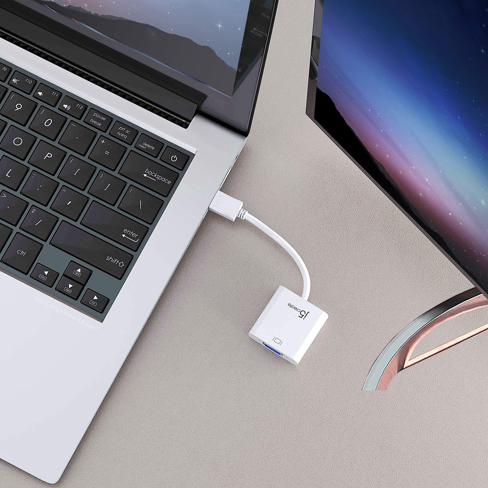 j5create HDMI to VGA Adapter (Male to Female) for Laptop, Notebook, Computer, Desktop, PC, Chromebook, Monitor, Projector, Raspberry Pi, Roku, Xbox, PS4, PS3 and More (JDA213)