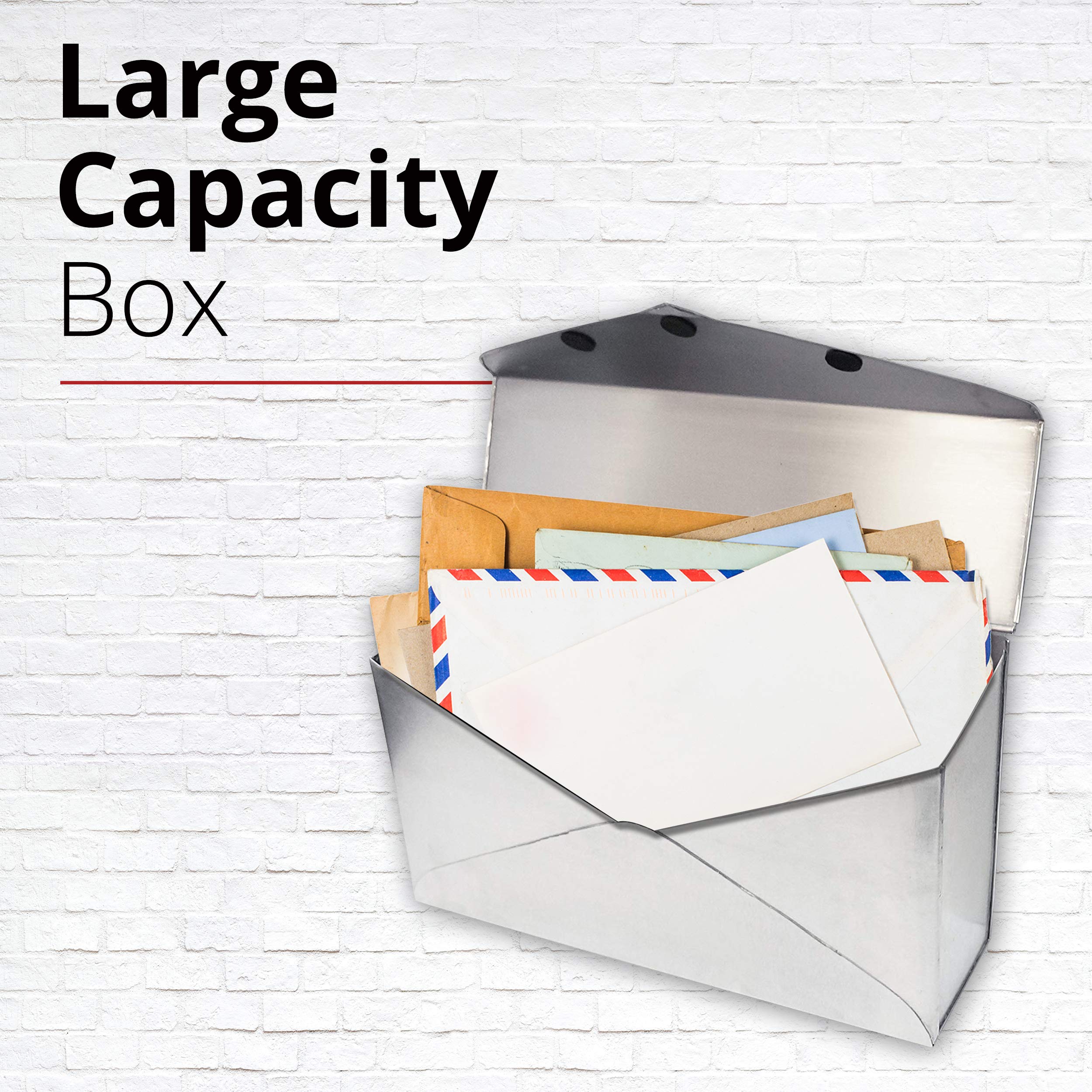 NACH Mailboxes for Outside Wall Mount, 12.5 x 5 x 10 inch, Stainless Steel Mail Box Wall Mounted, Waterproof Mailbox for Door - The Modern Envelope Mailbox