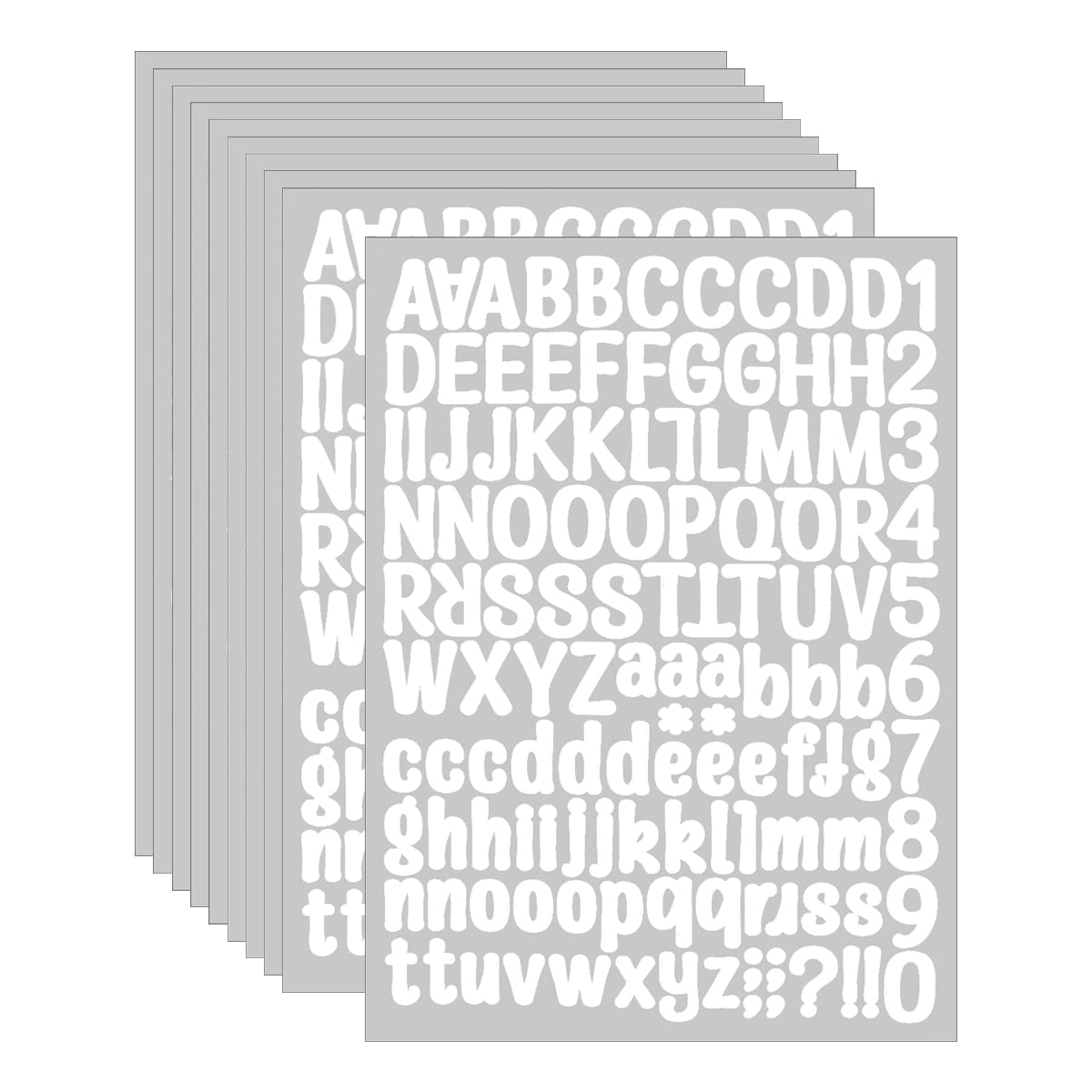 1260 Pieces 10 Sheets A4 Vinyl Letter Sticker, Self Adhesive Letters Numbers Mailbox Numbers Sticker for Signs, Window, Mailbox, Door (White,1 Inch)