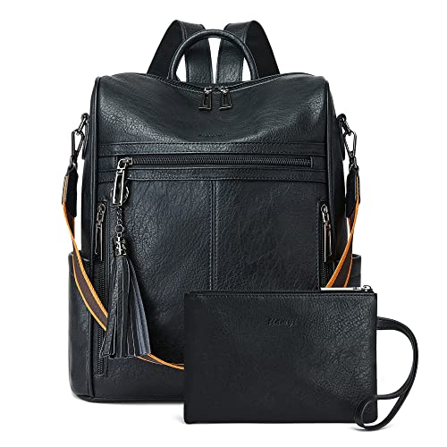 tiamyi Backpack Purse for Women Fashion Convertible Shoulder Bags Casual College Anti-Theft Daypack Wristlet with Tassel