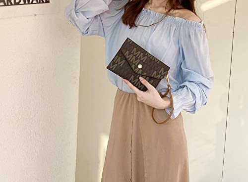 MKF Collection Shoulder Bags for Women Small Tote Handbag Crossbody bag & Wristlet Purse Top Handle PU Leather 4-pcs Set Pocketbook