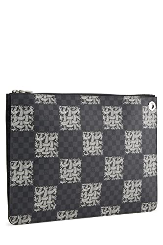 Louis Vuitton, Pre-Loved Christopher Nemeth x Louis Vuitton Damier Graphite Pochette Jour GM, Black