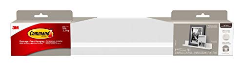 CommandCommand Picture Ledge, Damage Free Hanging Floating Shelf & 10 Lb XL Heavyweight Wall Hook, Damage Free Hanging Wall Hook with Adhesive Strips