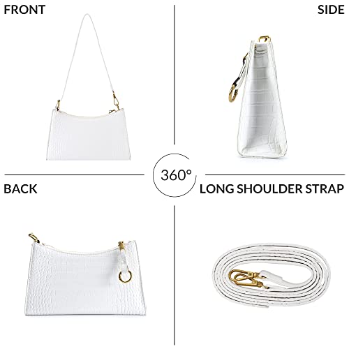 sembook Shoulder Bag For Women Crossbody Purse Clutch Crossbody Small (White)