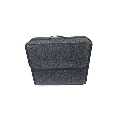 AHFAM Metal Shelves Portable Foldable Car Trunk Organizer Felt Cloth Storage Box Case Auto Interior Stowing Tidying Container Bags Backseat