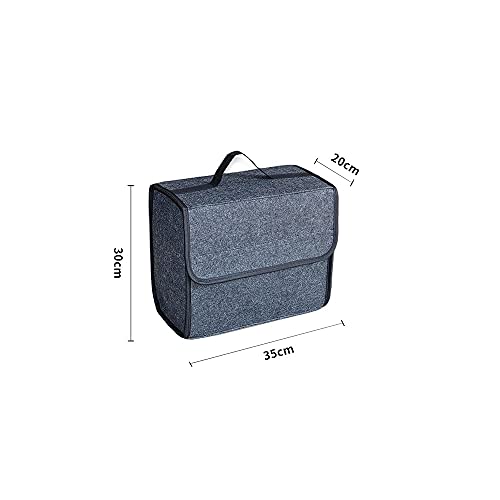 AHFAM Metal Shelves Portable Foldable Car Trunk Organizer Felt Cloth Storage Box Case Auto Interior Stowing Tidying Container Bags Backseat