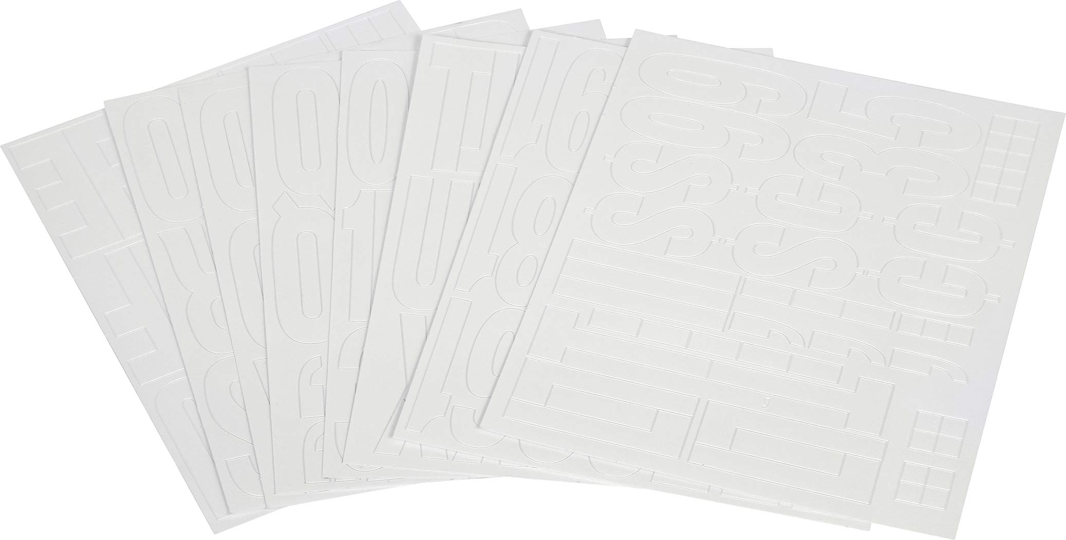 Hillman 847008 Die-Cut Letters/Numbers Kit, White, 2-Inch