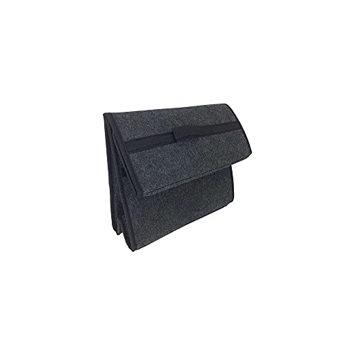 AHFAM Metal Shelves Portable Foldable Car Trunk Organizer Felt Cloth Storage Box Case Auto Interior Stowing Tidying Container Bags Backseat
