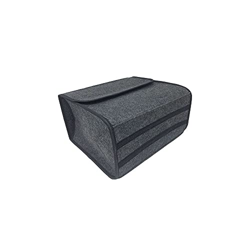 AHFAM Metal Shelves Portable Foldable Car Trunk Organizer Felt Cloth Storage Box Case Auto Interior Stowing Tidying Container Bags Backseat