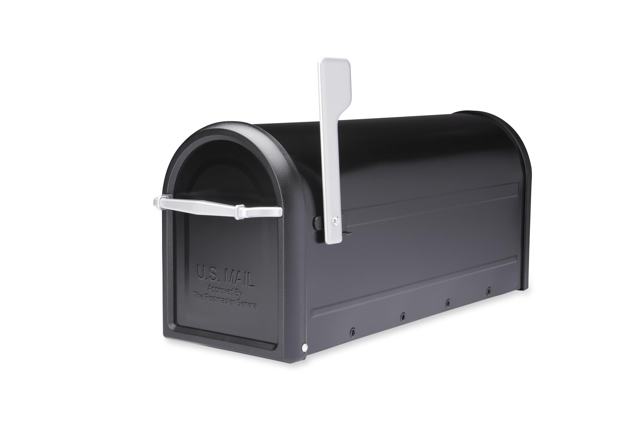 Architectural Mailboxes Chadwick Galvanized Steel Post Mount Mailbox, 8950B-10, Black, Medium Capacity