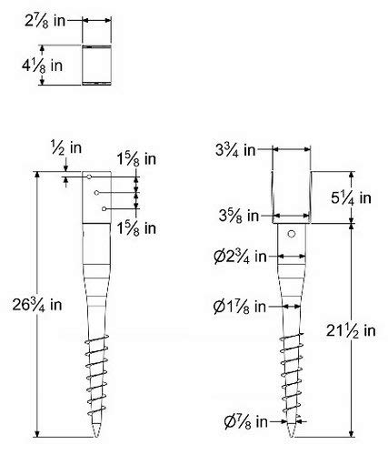 Step2 500599 Atherton Reserve Storage Classic White Mailbox & Mayne 580D-BK Ground Screw, Silver