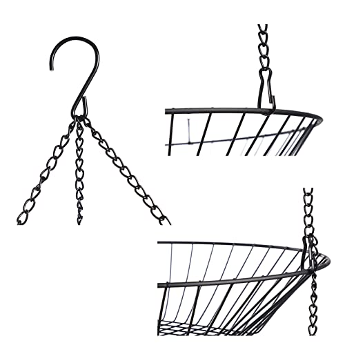 3-Tier Kitchen Wire Storage Basket Hanging Basket Fruit Storage