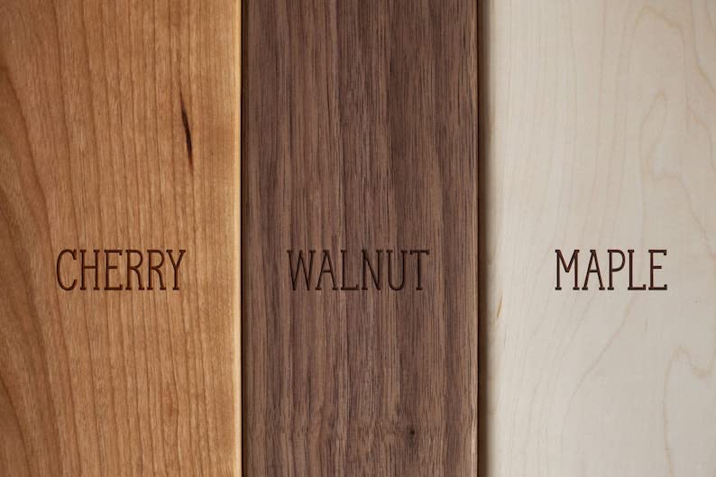 Farmhouse Wood Cutting Board/Baguette Bread Board/Charcuterie Cutting Board/Serving Board with Handle (Walnut Wood)