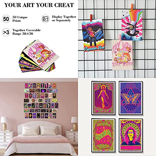 BATHTOI Wall Collage Kit Aesthetic Pictures (Trippy2)