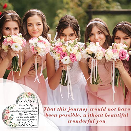 Maid of Honor Gifts Maid of Honor Gifts from the Bride Bridal Party Gifts Maid of Honor Proposal Gifts Bridesmaid Proposal Gifts Acrylic Heart Maid of Honor Wedding Keepsake