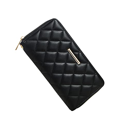 FACAI RFID Women Wristlet Wallet with Credit Card Slots - Travel Wallet Black D