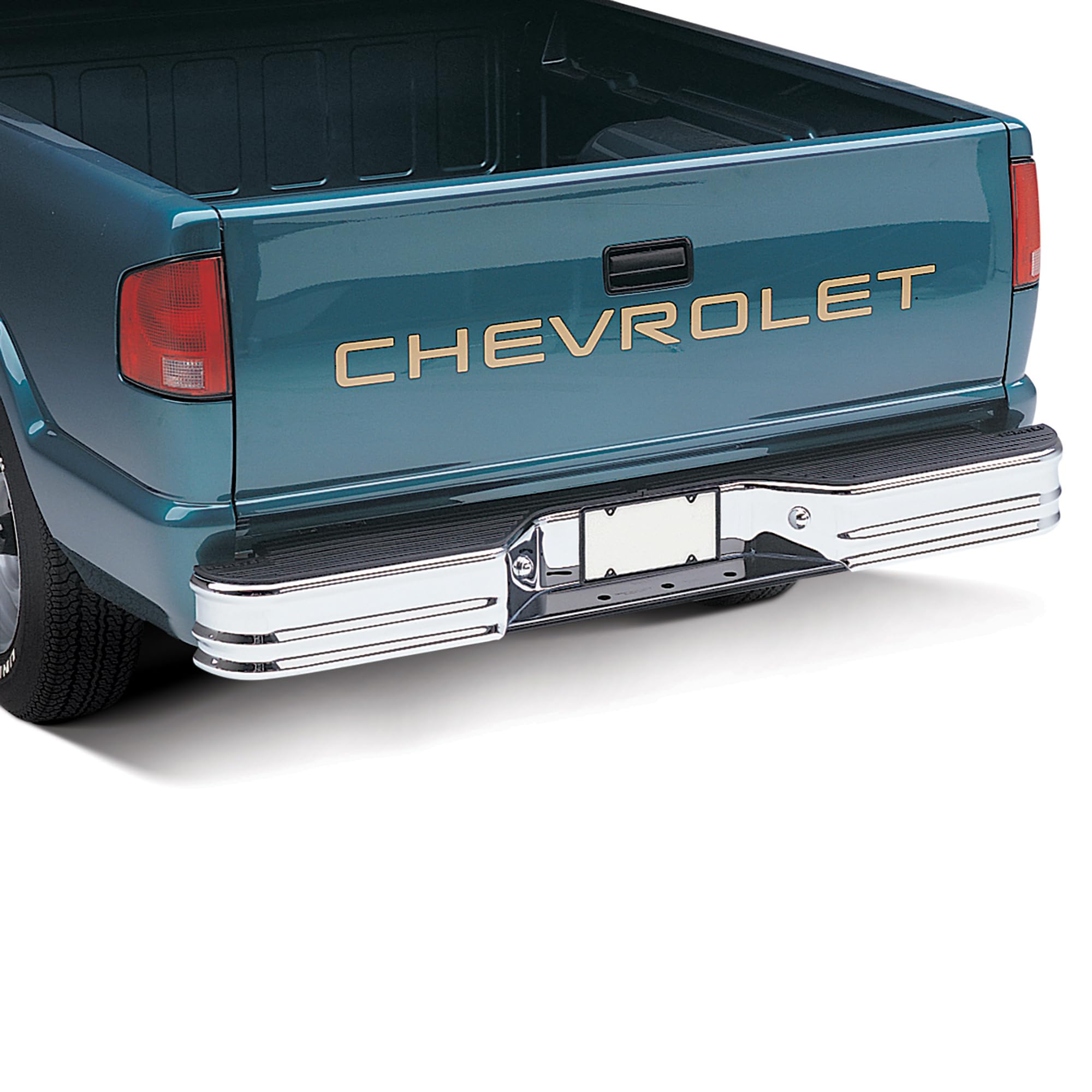 Fey 21002 SureStep Universal Chrome Replacement Rear Bumper (Requires Fey vehicle specific mounting kit sold separately)