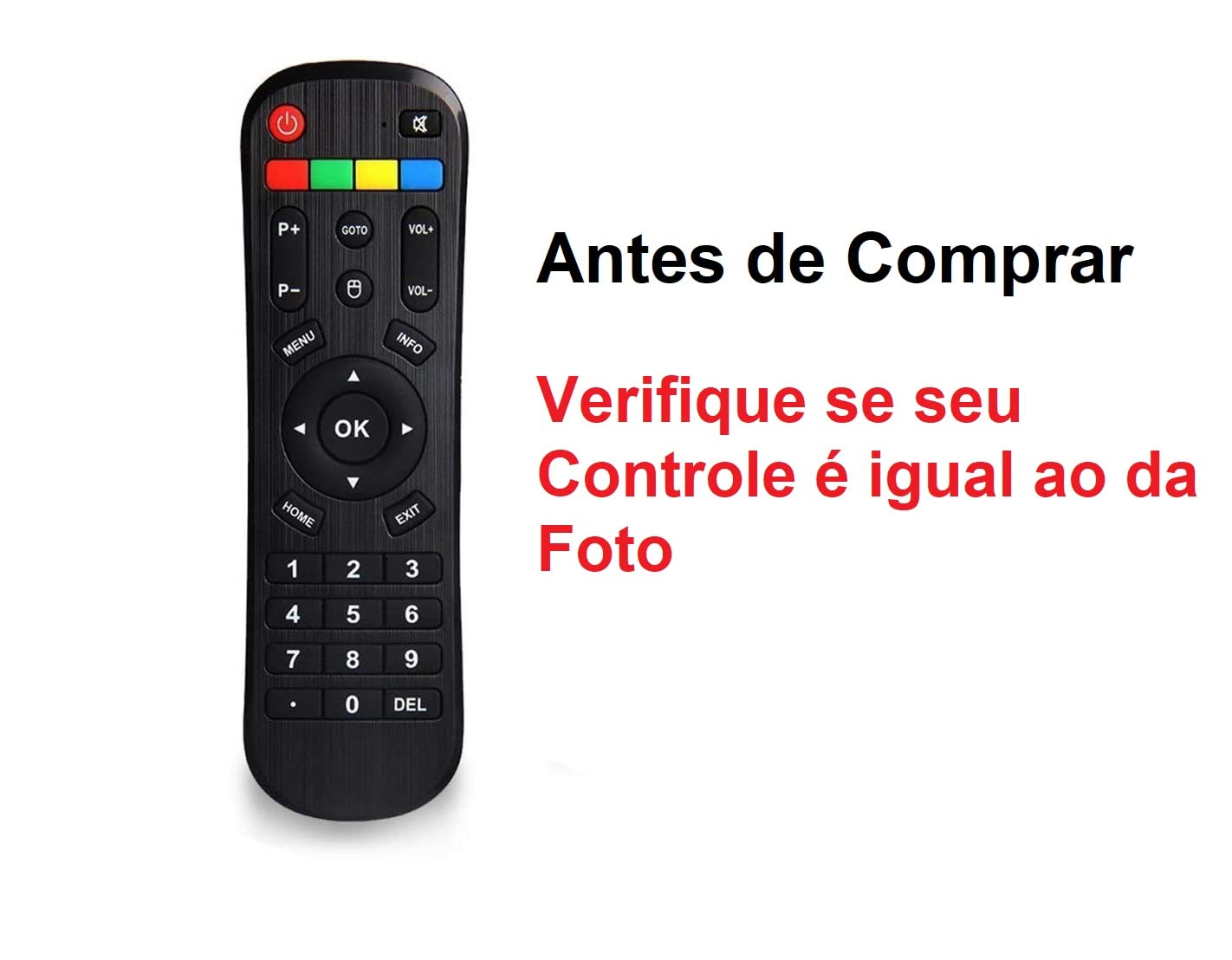 FabyUSA Replacement Remote Control for Brasil A2 A3 Tigre TV Box IPTV5 Plus+ IPTV6 IPTV8 Tigre 2 TG3 Brasil TV BR TV Brasil Box Brazilian TV