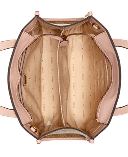 GUESS Silvana Small Tote, Latte Logo/Rosewood