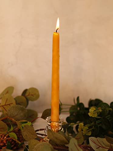 Beeswax Taper Candles Beeswax Candlesticks 8" 12Pack Handmade of 100% Pure Beeswax Tapers for Home Decoration