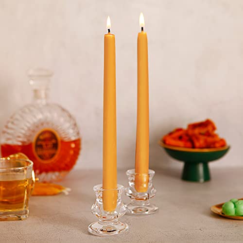 Beeswax Taper Candles Beeswax Candlesticks 8" 12Pack Handmade of 100% Pure Beeswax Tapers for Home Decoration