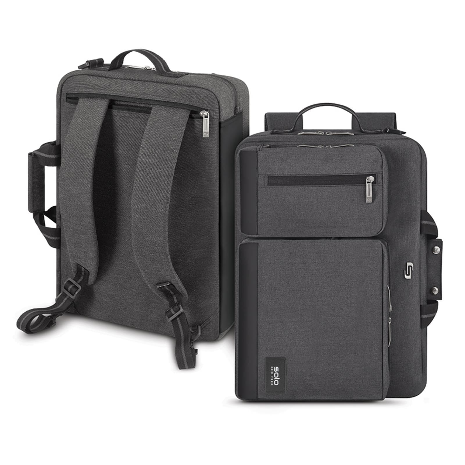 Solo New York Urban Carrying Case (Briefcase) for 15.6" Notebook - Gray, Black, 12.5" x 17" x 5" (UBN310-10)