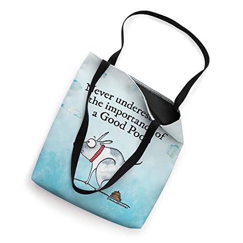 Red and Howling Importance of a Good Poop Funny Dog Tote Bag