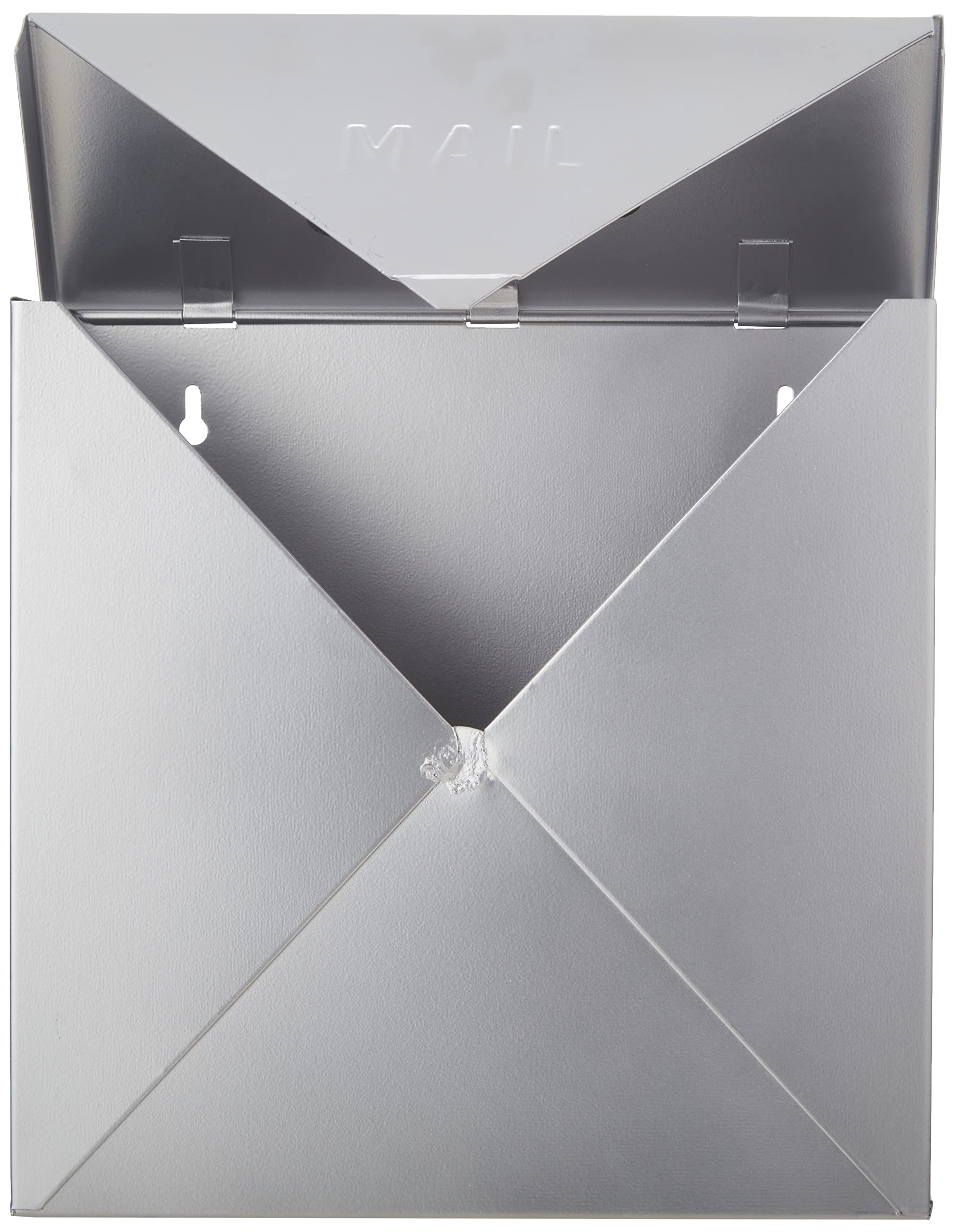 NACH Mailboxes for Outside Wall Mount, 10 x 10 x 4 inch Silver Mail Boxes for House Outside, Waterproof Mailboxes for Outside - Chicago Style Mail Box