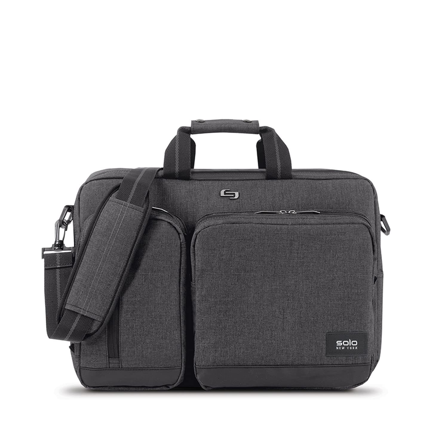 Solo New York Urban Carrying Case (Briefcase) for 15.6" Notebook - Gray, Black, 12.5" x 17" x 5" (UBN310-10)