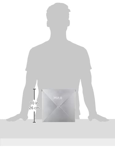 NACH Mailboxes for Outside Wall Mount, 10 x 10 x 4 inch Silver Mail Boxes for House Outside, Waterproof Mailboxes for Outside - Chicago Style Mail Box