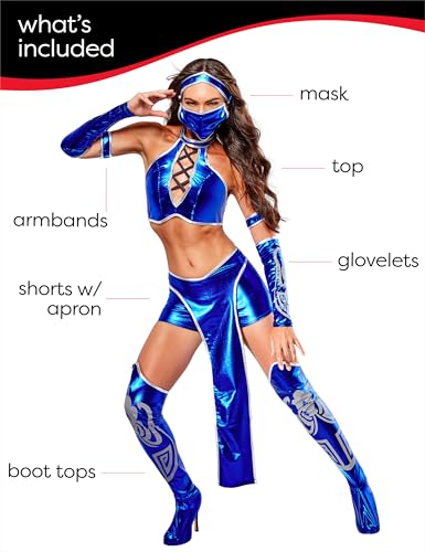 Secret Wishes womens Mortal Kombat Kitana Party Supplies, Blue, Small US