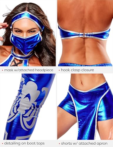Secret Wishes womens Mortal Kombat Kitana Party Supplies, Blue, Small US