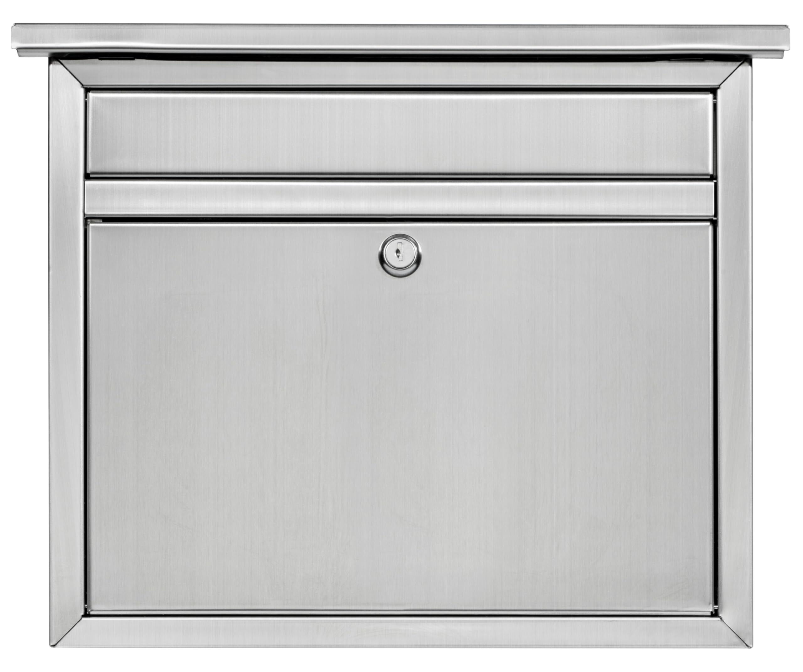Architectural Mailboxes Maya Stainless Steel, Locking, Wall Mount Mailbox, 2417PS-10, Stainless Steel, Medium Capacity