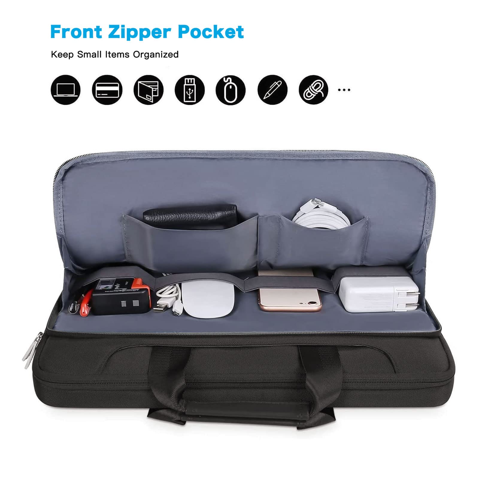 MOSISO 360 Protective Laptop Shoulder Bag Compatible with MacBook Air 15 inch M2 A2941 2023/Pro 16 inch M3 M2 M1 2023-2019, 15-15.6 inch Notebook,Matching Color Sleeve with Belt, Black