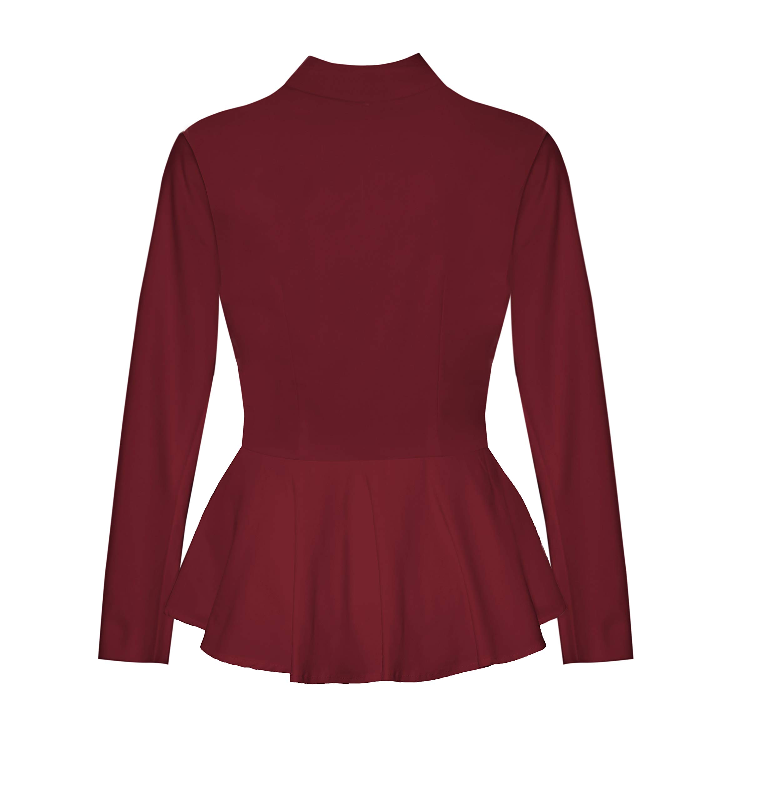 Hybrid & Company Women's Relaxed Jacket Zipper Suit Office and Parties Coat Jacket KJK1137 1012 Wine S