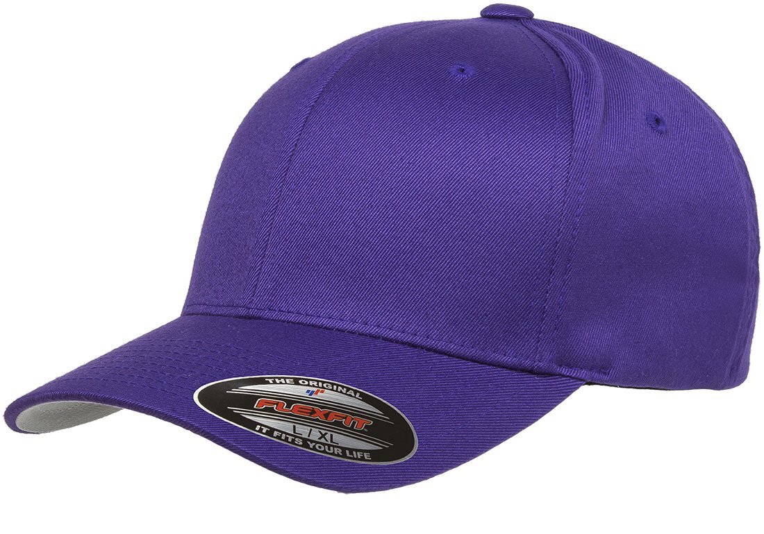 Flexfit Men's Athletic Baseball Fitted Cap, Purple, Small-Medium