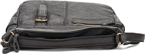 Bueno Women's, Elephant Washed Hobo BLACK NS