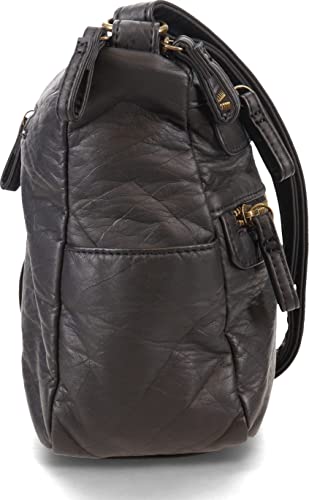 Bueno Women's, Elephant Washed Hobo BLACK NS