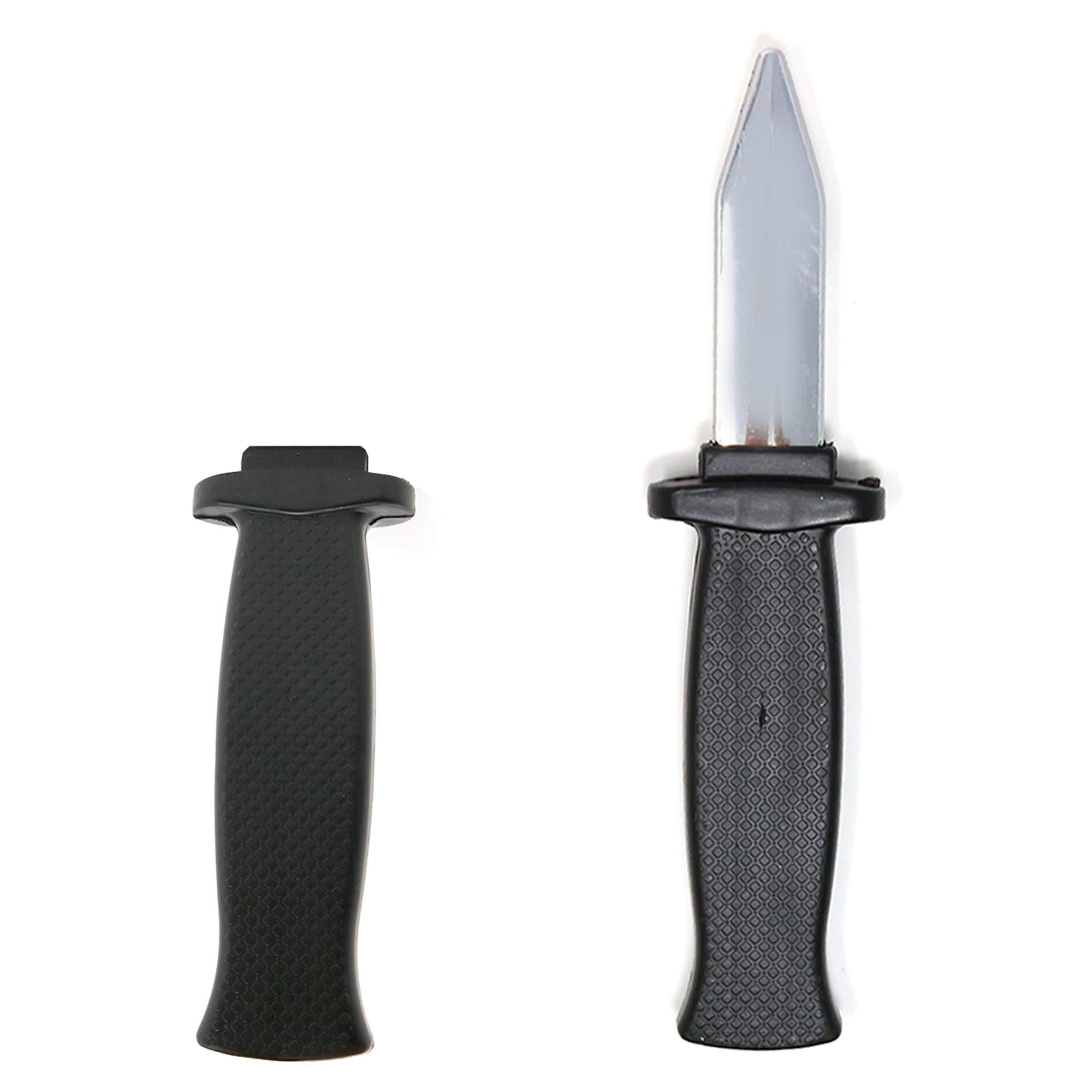 Skeleteen Disappearing Trick Knife - Retractable Fake Plastic Blade - Costume Prop or Prank Gag Toy for Halloween, April Fools - 7.5” Long with 3” Blade