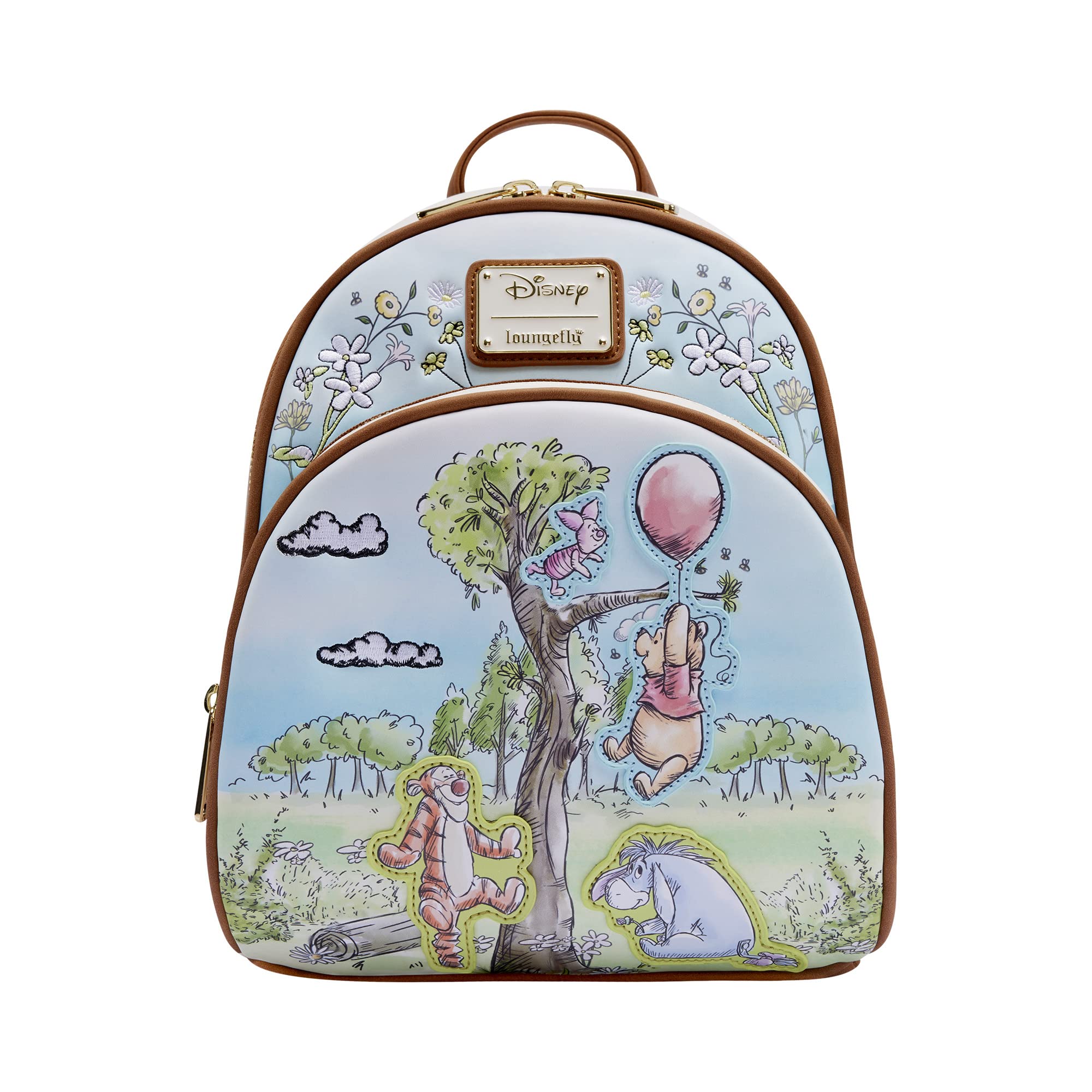 Loungefly Disney: Winnie The Pooh - Sketch Art Backpack, Amazon Exclusive, Multicolor