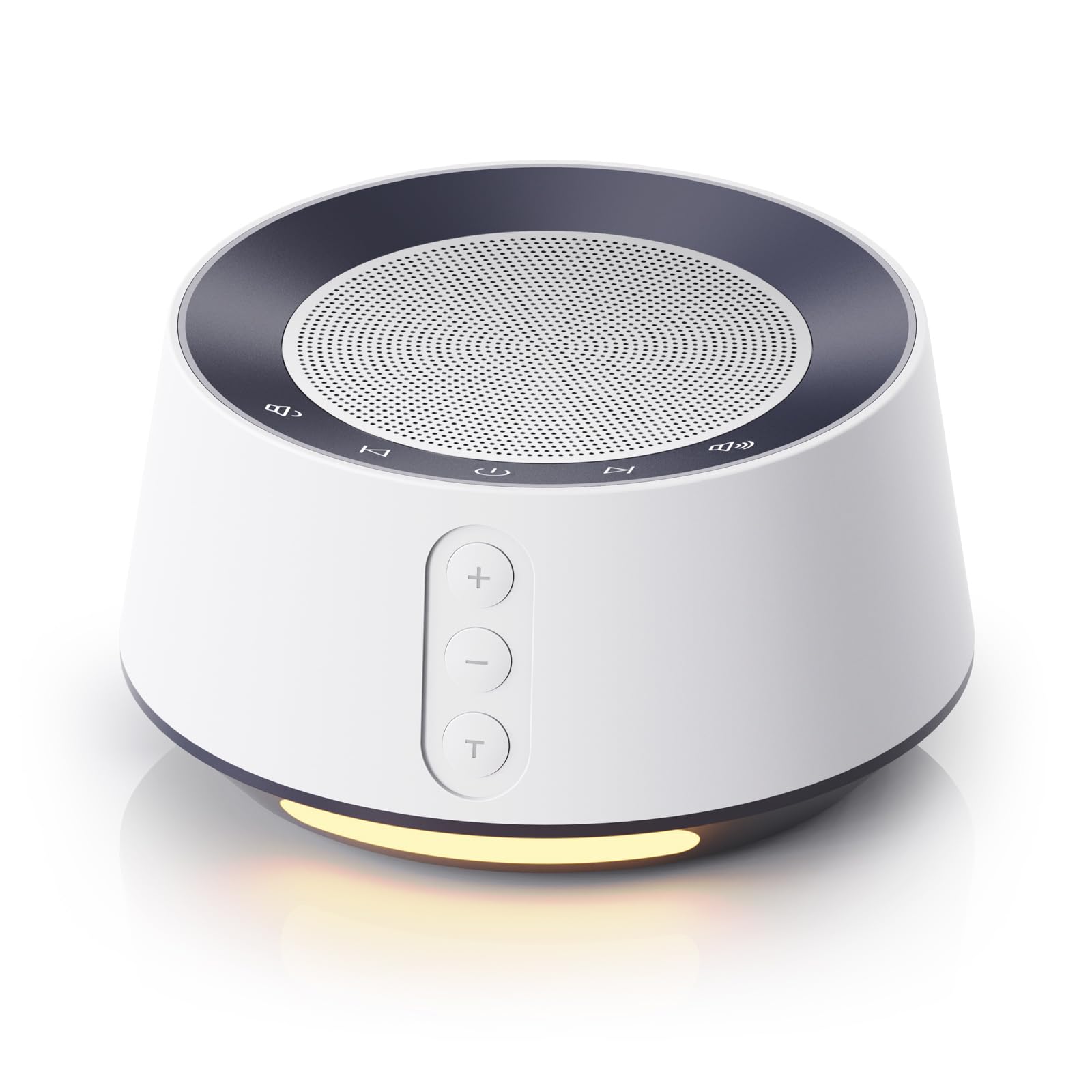 White Noise Machine, 14 Soothing Sounds and Warm Night Light for Sleeping, 5 Timers and Memory Feature Plug in Sound Machine for Baby, Adults,White