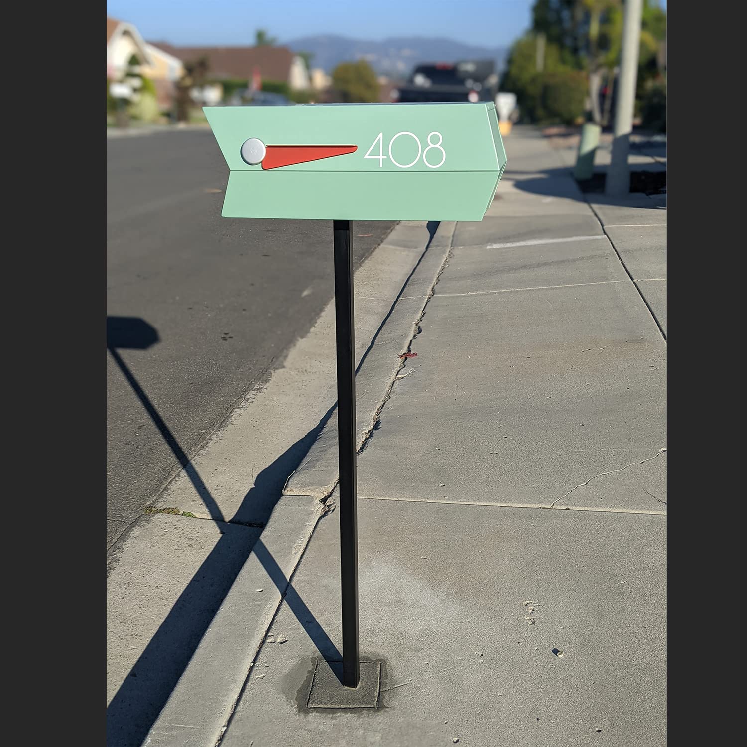 modbox USA Modern Mailbox Address Numbers in Chalet Style Font, Custom Cut to Order, Set of 2 (Paris)