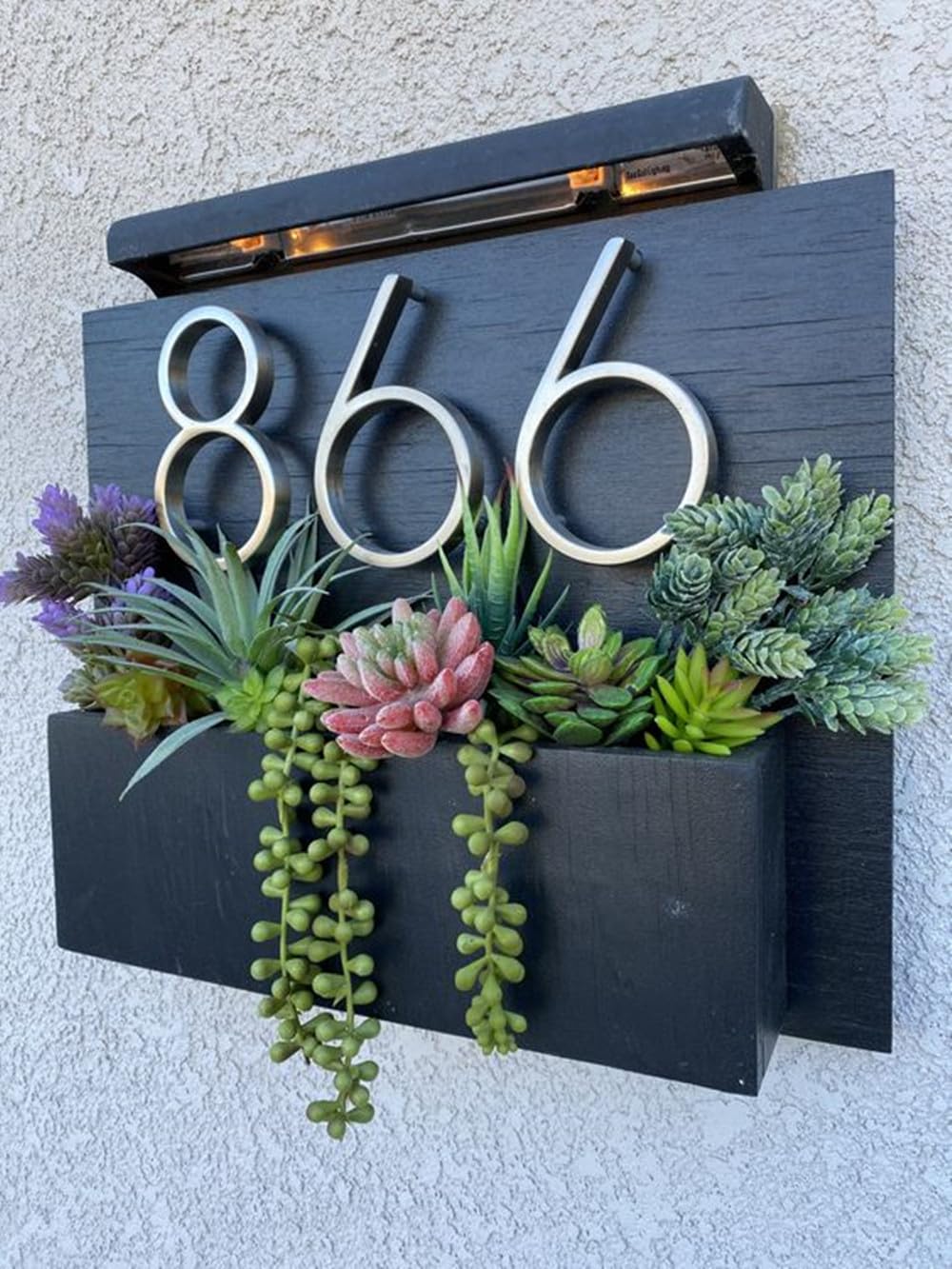 5 Inch House Numbers for Outside, Metal Modern Floating House Numbers, Garden Door Mailbox Decor Number with Nail Kit, Visibility Signage,Silver Grey(9)