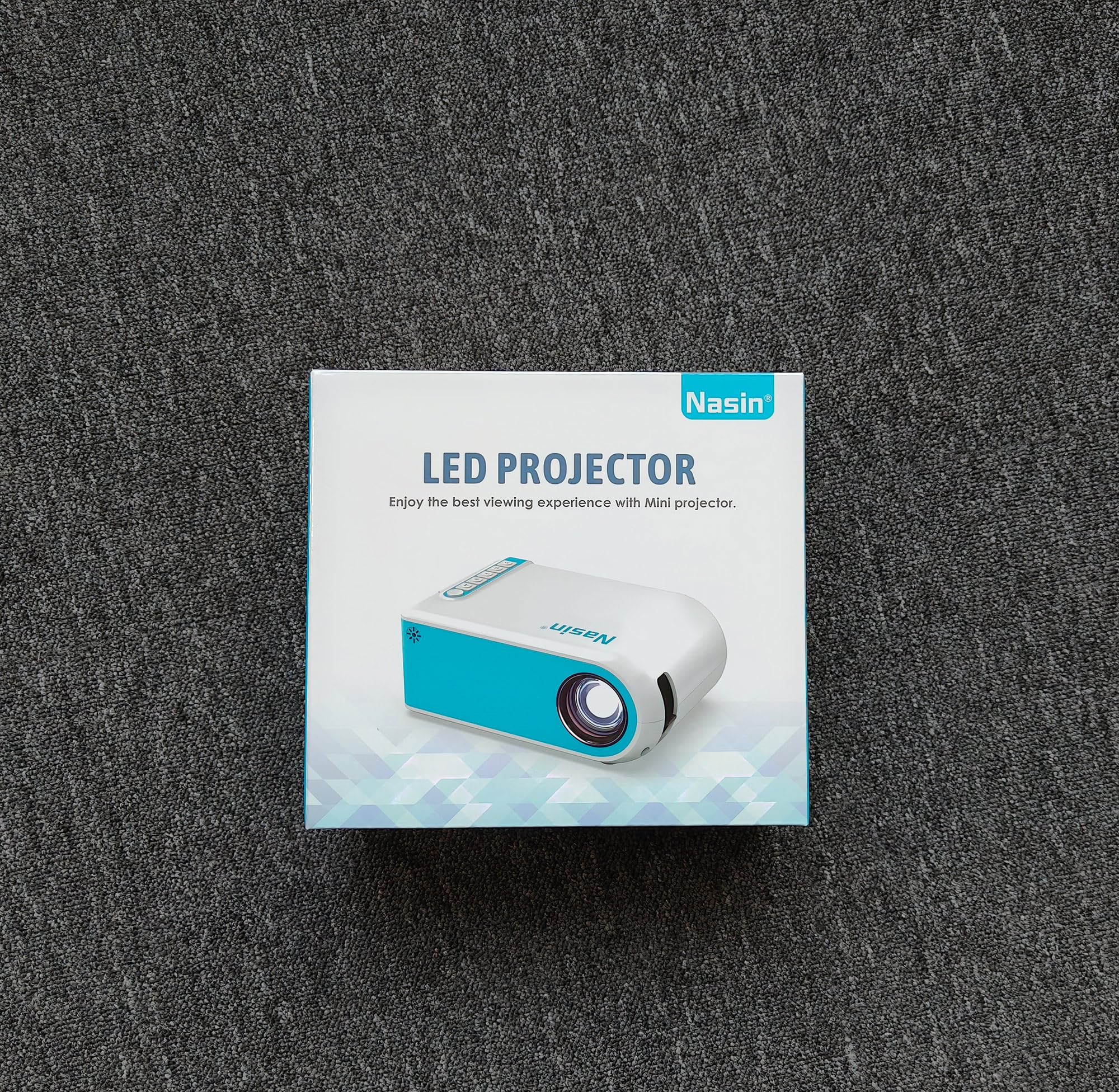 Mini Projector, Nasin Video Projector 1080P Supported Portable Outdoor Movie Projector Home Theater Projector Compatible with TV Stick/iOS/Android Phone/Laptop, HDMI/USB