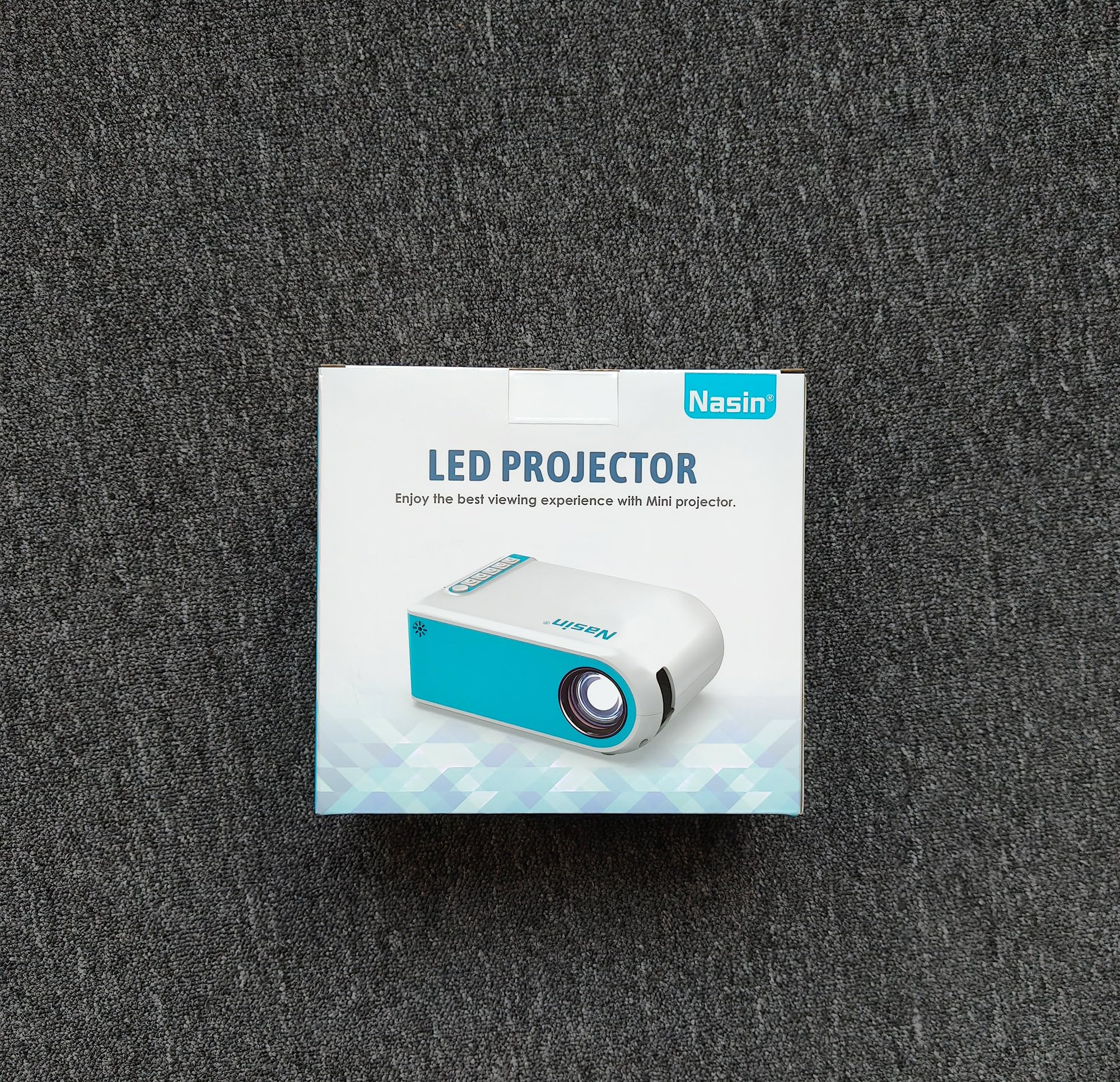 Mini Projector, Nasin Video Projector 1080P Supported Portable Outdoor Movie Projector Home Theater Projector Compatible with TV Stick/iOS/Android Phone/Laptop, HDMI/USB