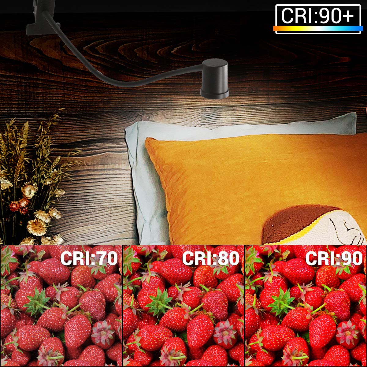 Reading Light, Reading Lights for Books in Bed, Reading Lamp, Book Light, Book Light for Reading in Bed, Clip on Light, Bed Lamp, Clip Light, Clamp Lamp, 3 Colors, 10 Brightness, Small Desk Lamp