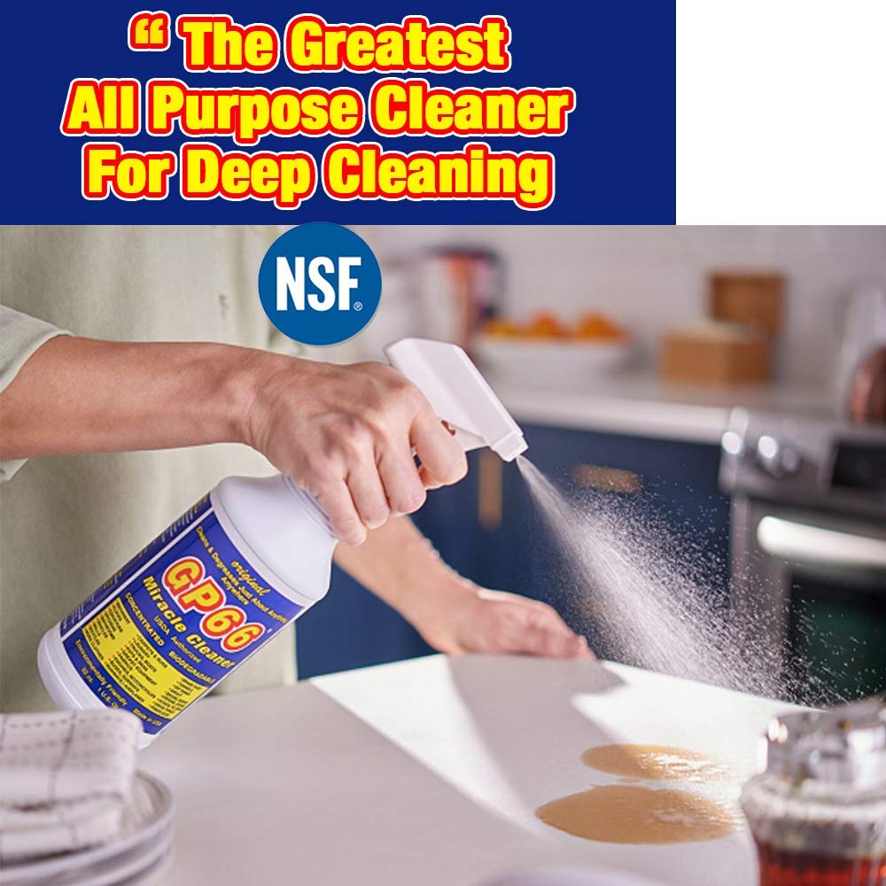 GP66 Green Miracle Cleaner Super Size! (32 oz.) Powerful American Made Heavy Duty All Purpose Cleaner Cleans Over 1,000 Surface Types