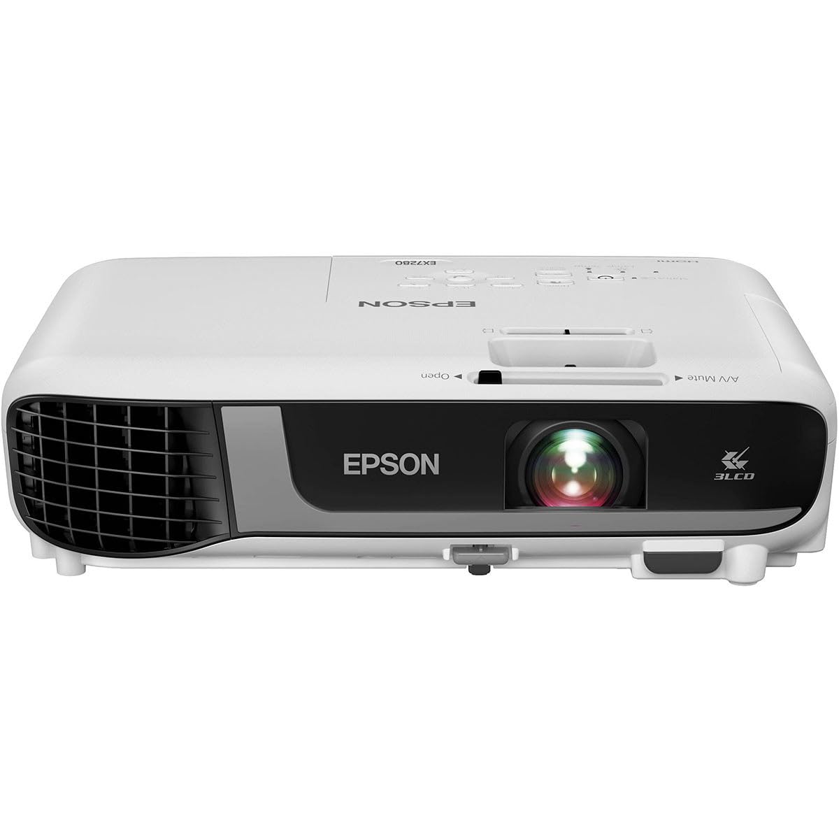 Epson Pro EX7280 3-Chip 3LCD WXGA Projector, 4,000 Lumens Color Brightness, 4,000 Lumens White Brightness, HDMI, Built-in Speaker, 16,000:1 Contrast Ratio (Renewed)